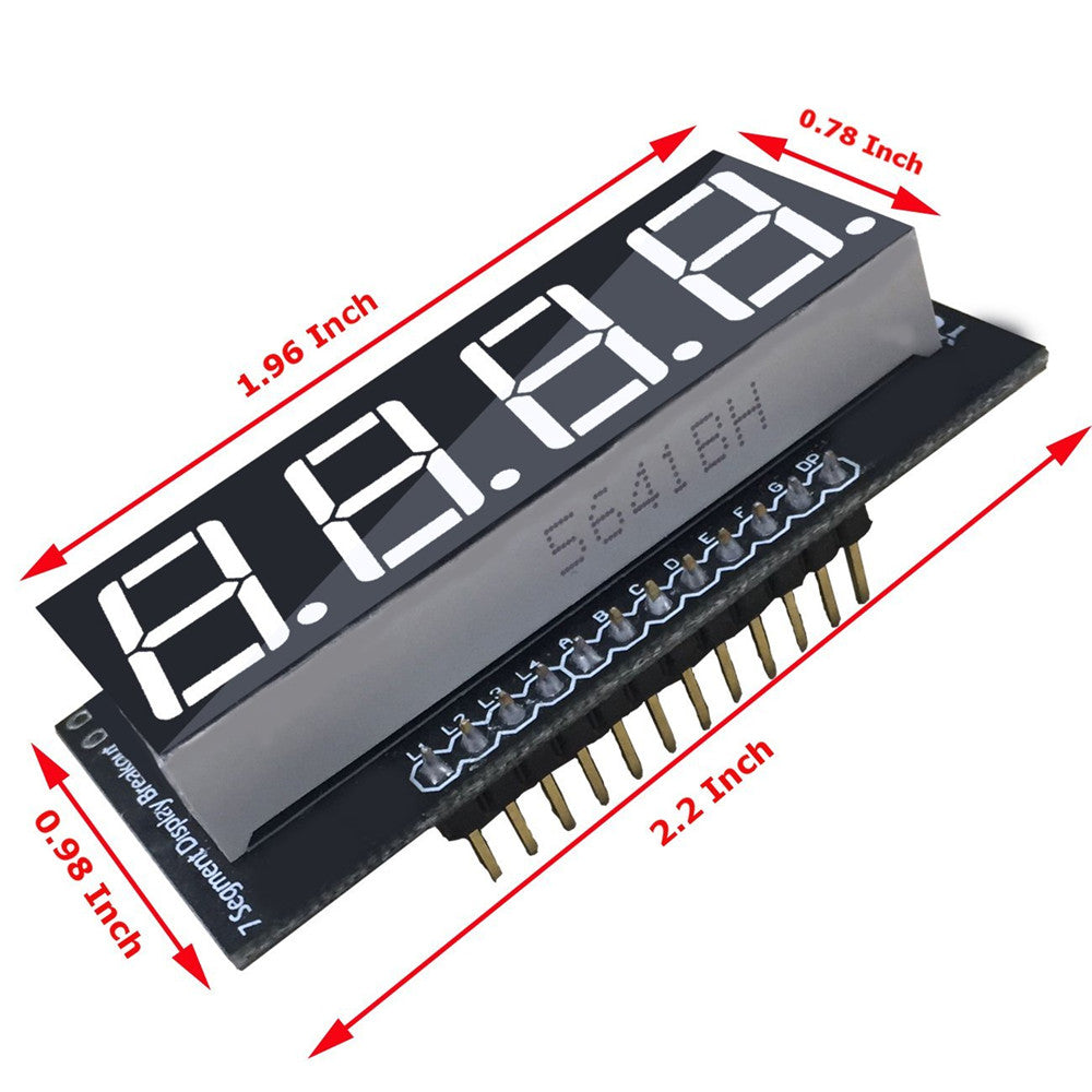 Arduino Led Display 4-Digit 7-Segment Module – MakerFocus