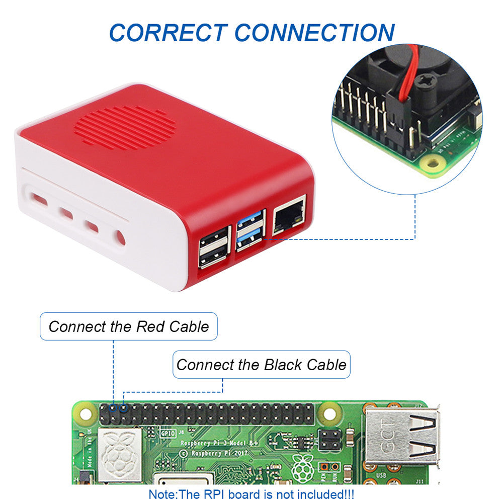 2pcs Raspberry Pi 4b Case RPI ABS Plastic Buckle Case with Raspberry P – MakerFocus