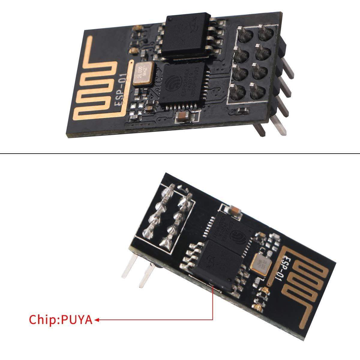 MakerFocus 2pcs ESP8266 ESP-01 Serial Wireless Transceiver WiFi Module