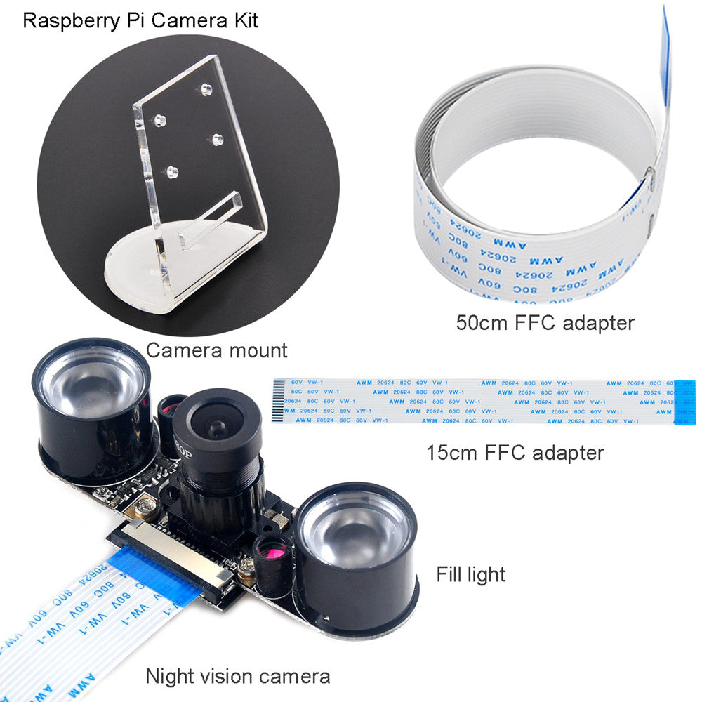 Raspberry Pi Camera Night Vision Camera Adjustable-Focus Module 5MP OV ...