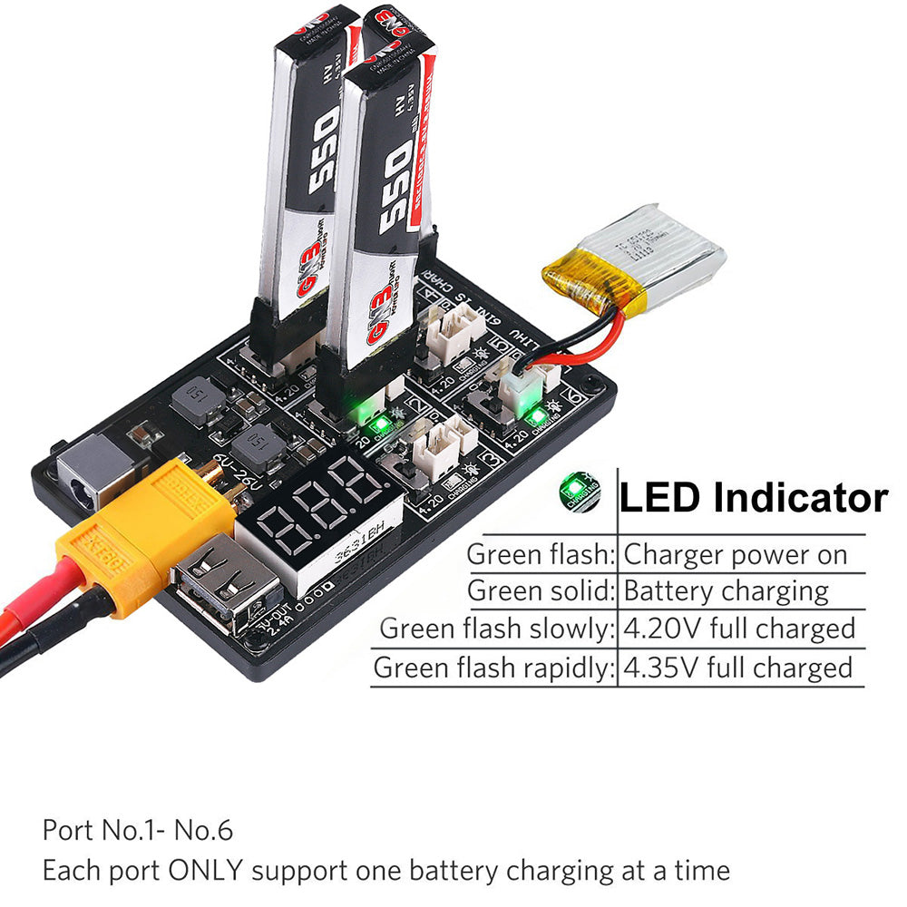 1S LiPo LiHV Charger Board with JST and Micro Losi Cable – MakerFocus