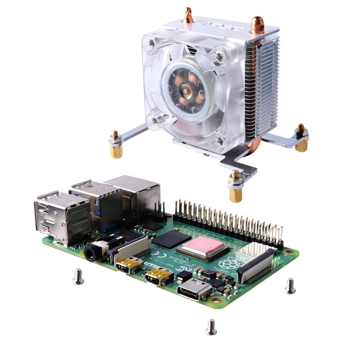 MakerFocus Ice Tower Cooler RGB Cooling Fan with Heatsink for Raspberr