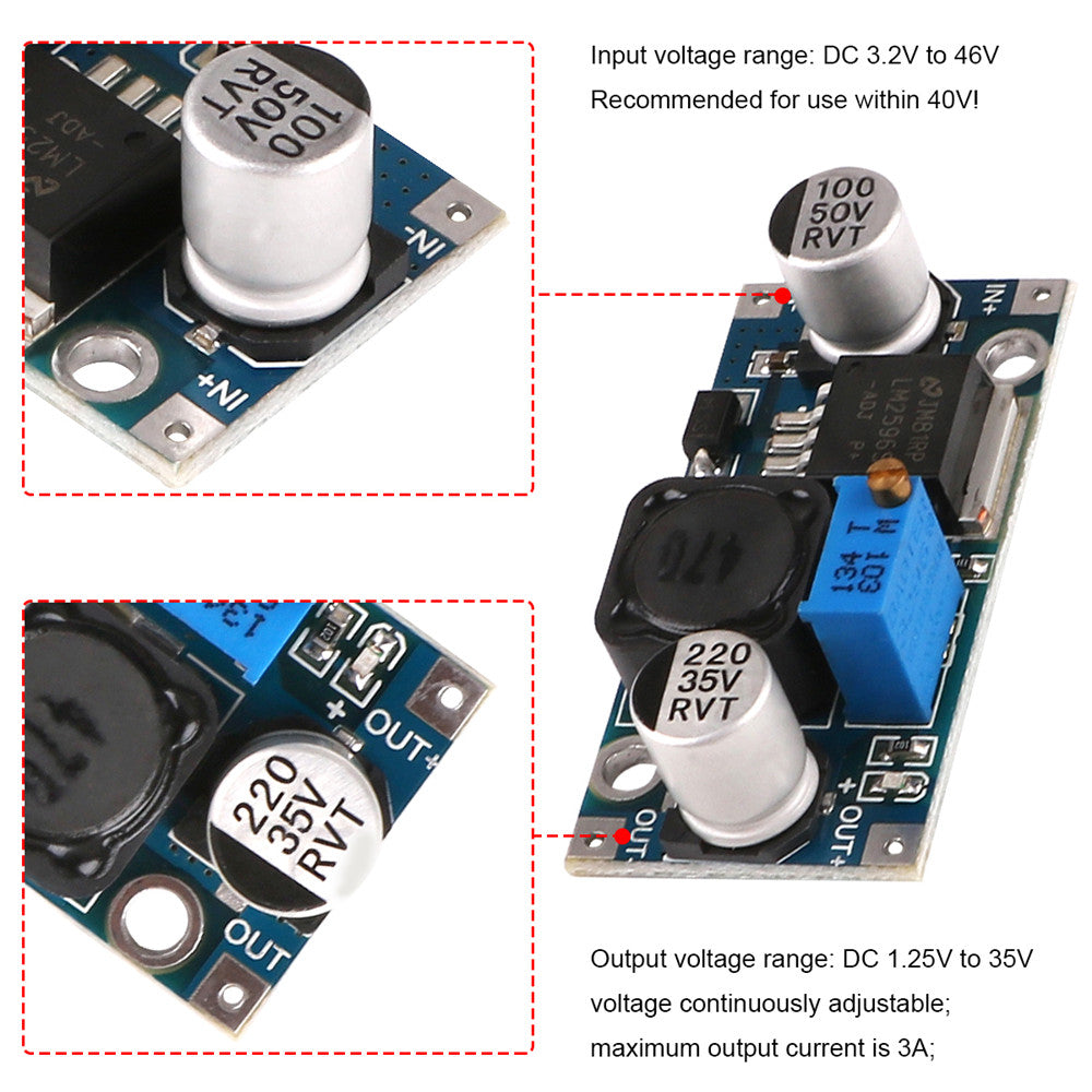 10pcs lm2596 DC-DC BUCK converter high efficiency voltage regulator su ...