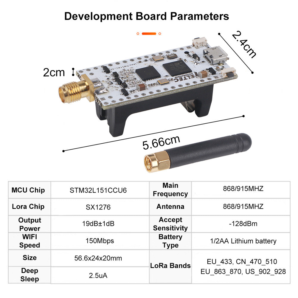 ESP32 LoRa Development Board SX1276 Chip 915MHZ LoRaWAN Low Power Cons ...