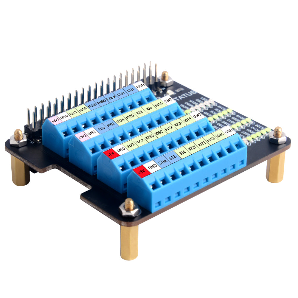 Raspberry Pi 4 GPIO Expansion Board Breakout GPIO Screw Terminal Hat ...