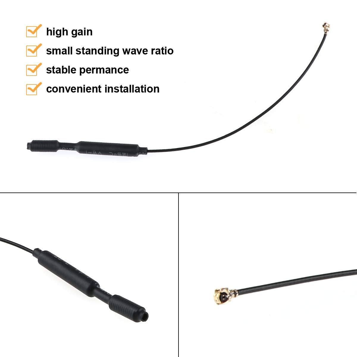 MakerFocus 4Pcs 868MHz 2dBi IPEX-1 Connector Spring Antenna New Versio