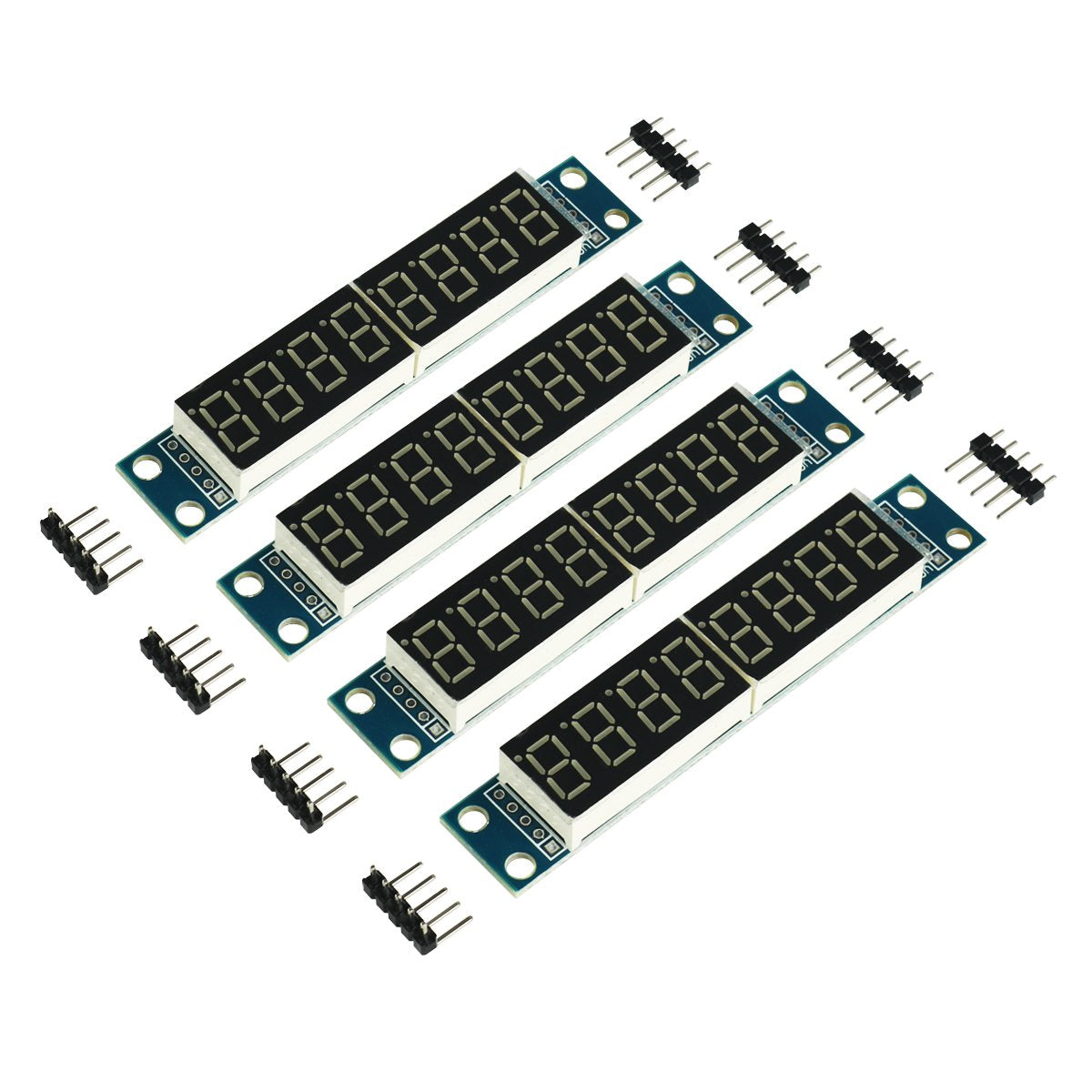MakerFocus 4pcs MAX7219 8 Bit Digital Segment Tube LED Display