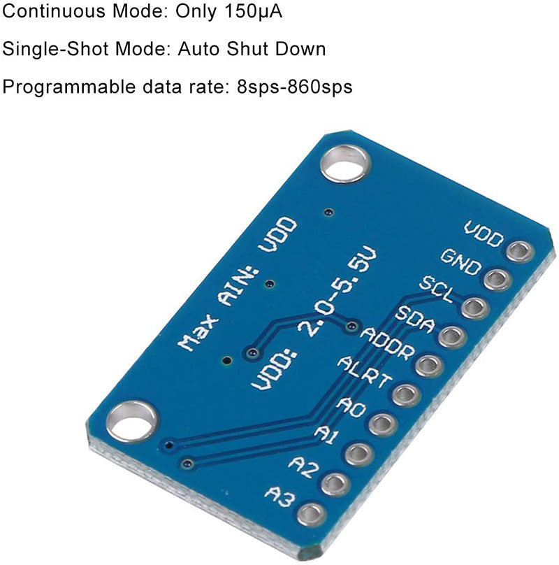 2pcs ADS1115 16 Bits 4 Channel Analog-to-Digital ADC PGA Converter wit ...