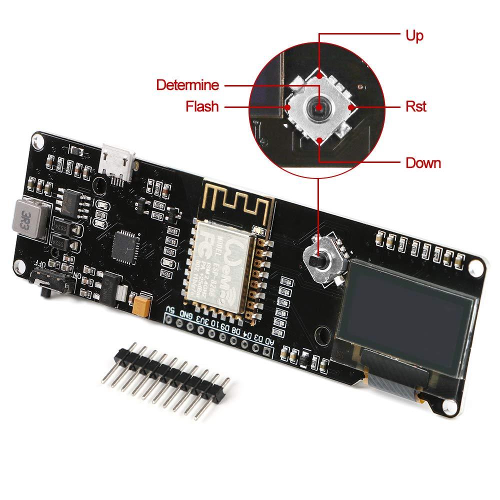 MakerFocus Arduino ESP8266 NodeMCU WiFi Development Board Kit with 0.9
