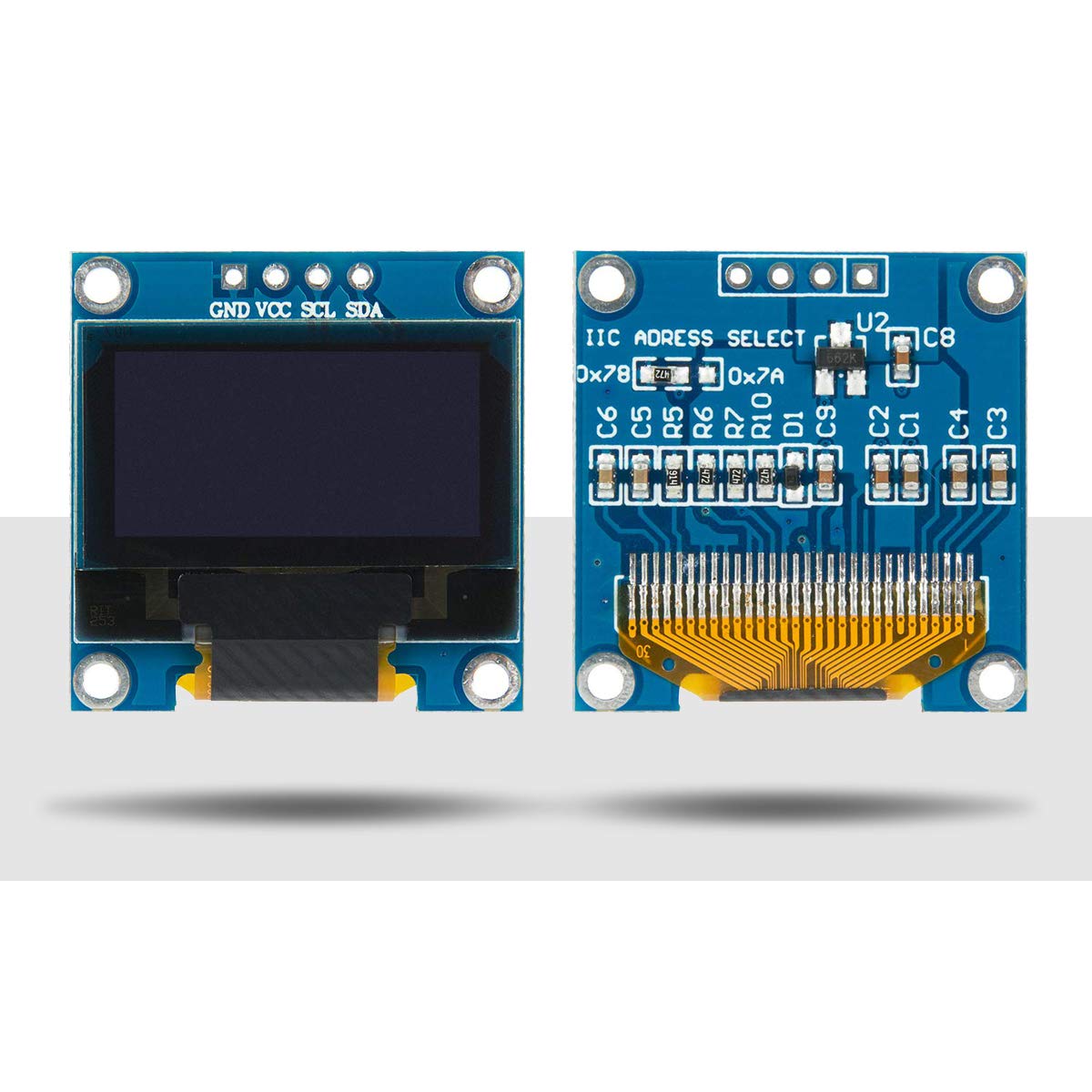 4pcs I2C OLED 0.96 Inch OLED Display Module IIC SSD1306 128 64 LCD Whi ...