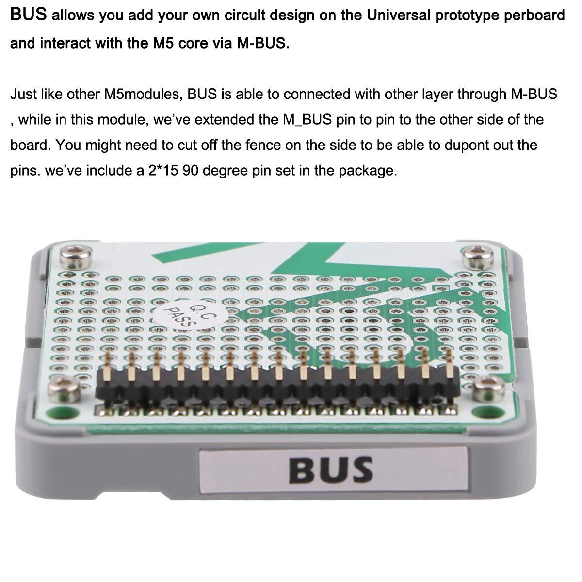 M5Stack ESP32 Official Bus Module with 215pin Bus Socket Stackable Dem ...