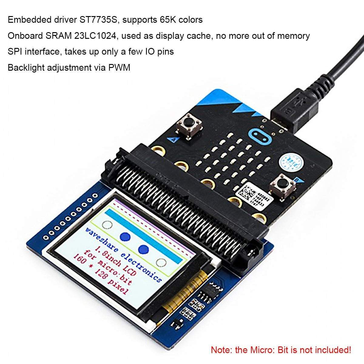MakerFocus 1.8inch LCD Colorful Display 160x128 Pixels with SPI Interf