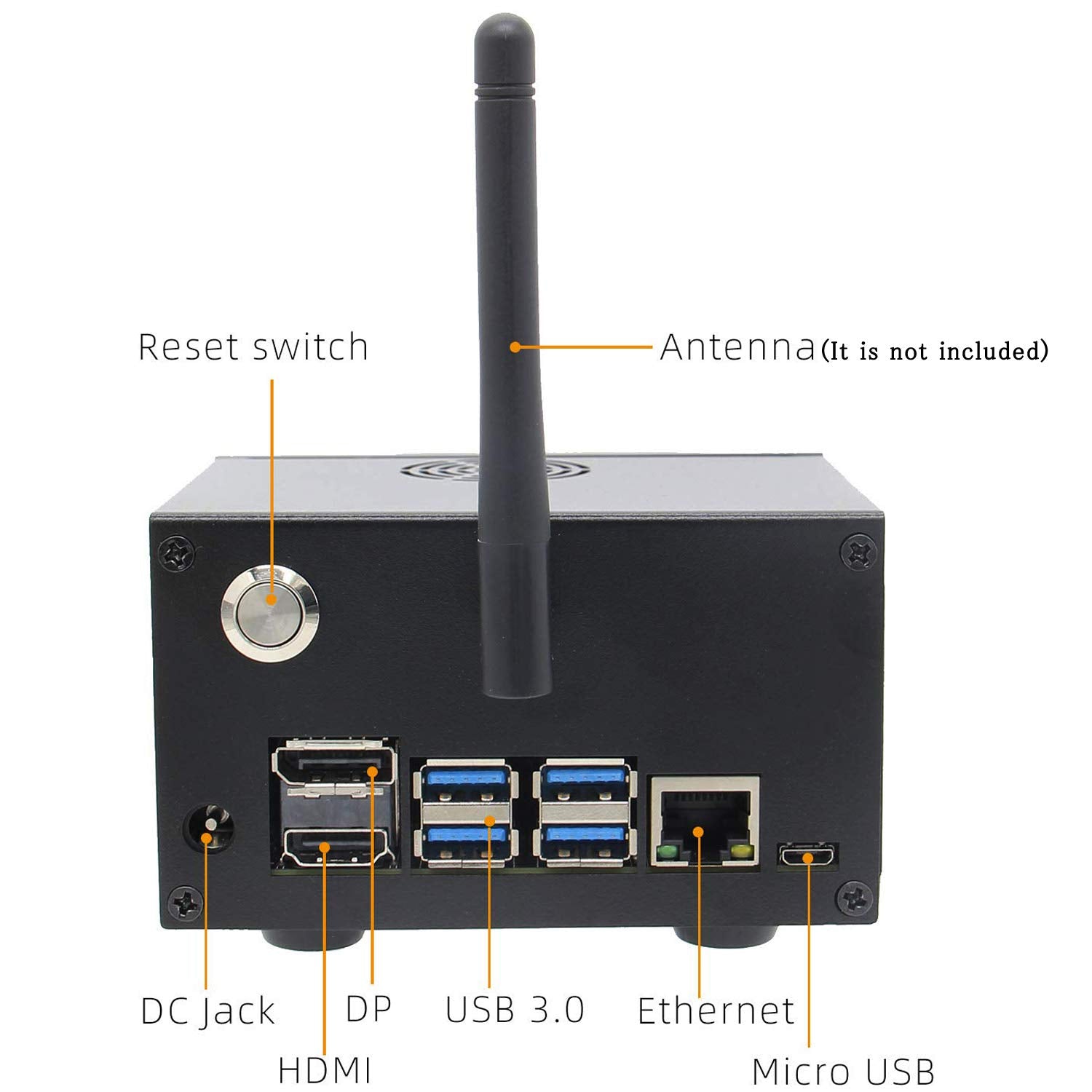MakerFocus NVIDIA Jetson Nano Metal Case Enclosure with Power and Rese