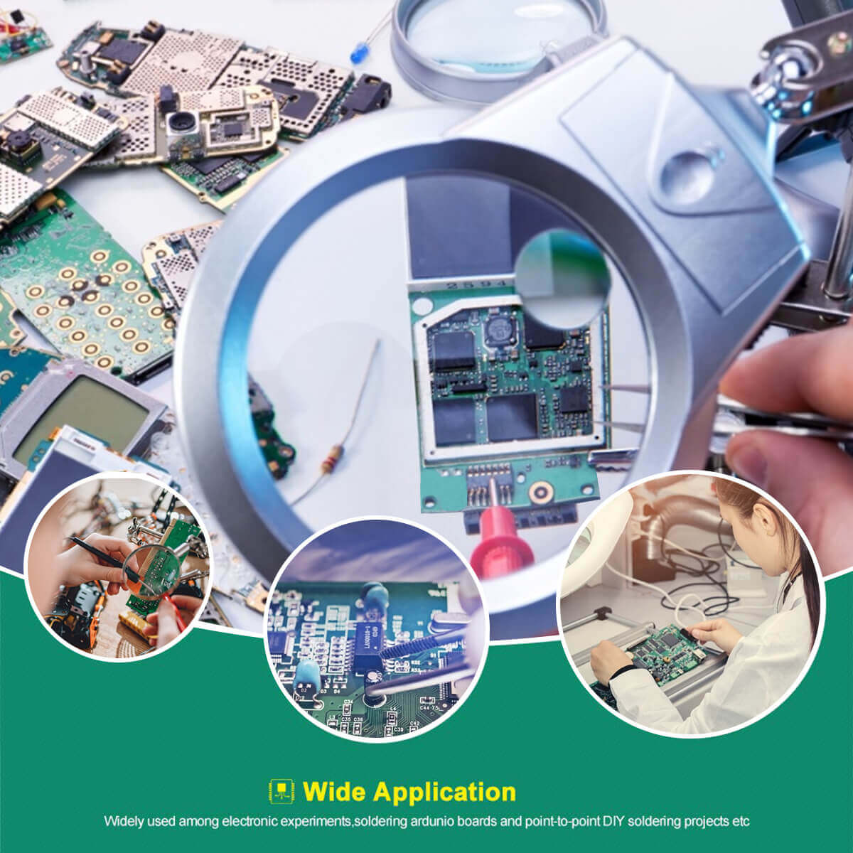 MakerFocus 24 PCS Universal Prototype PCB Board for Soldering Practice