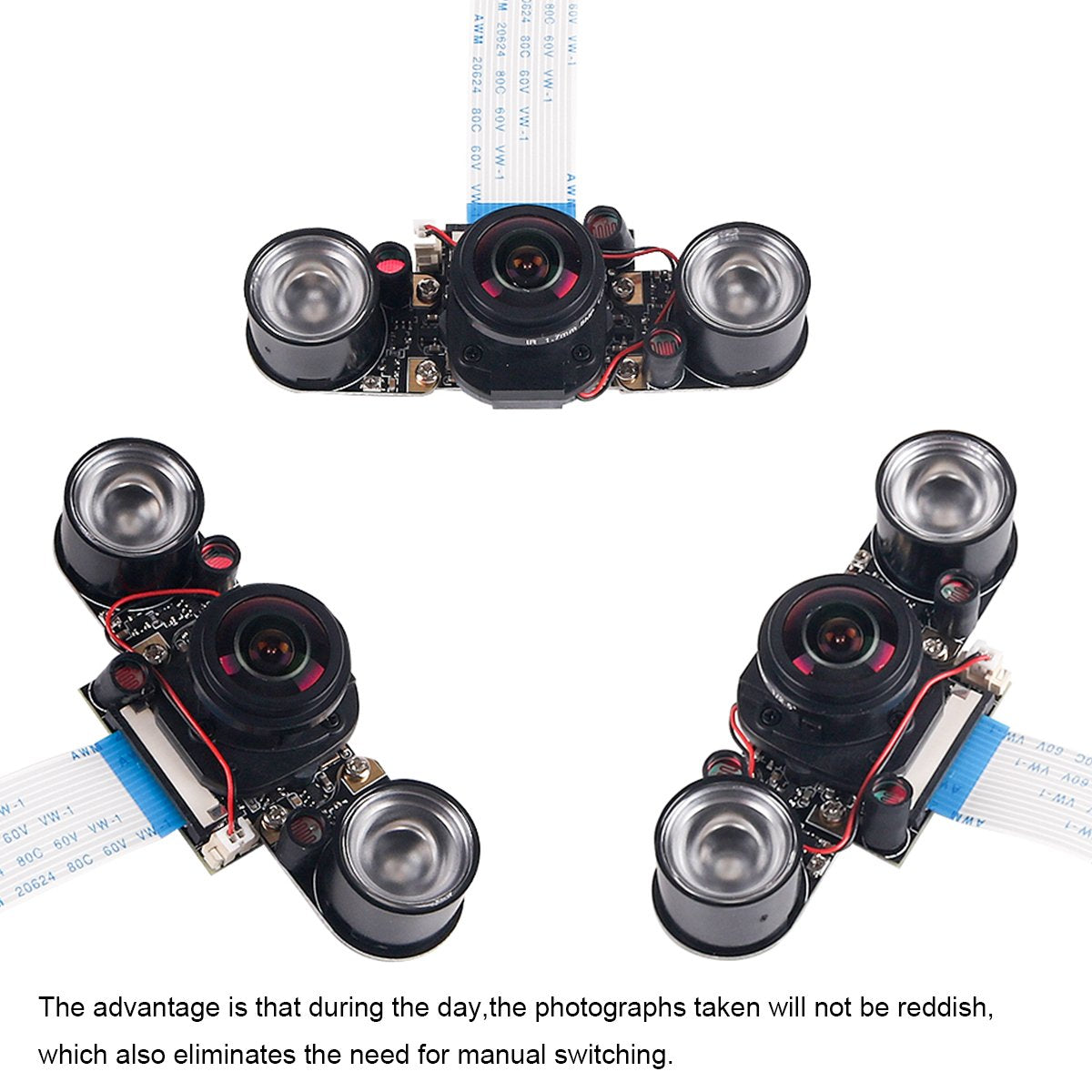 MakerFocus Fisheye Camera 5mp IR-CUT Night-vision Camera for Raspberry