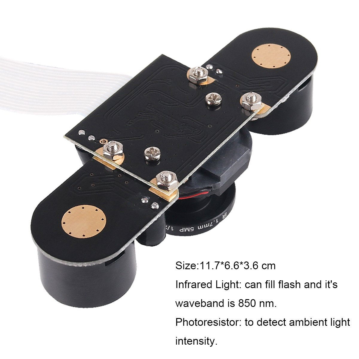 MakerFocus Fisheye Camera 5mp IR-CUT Night-vision Camera for Raspberry