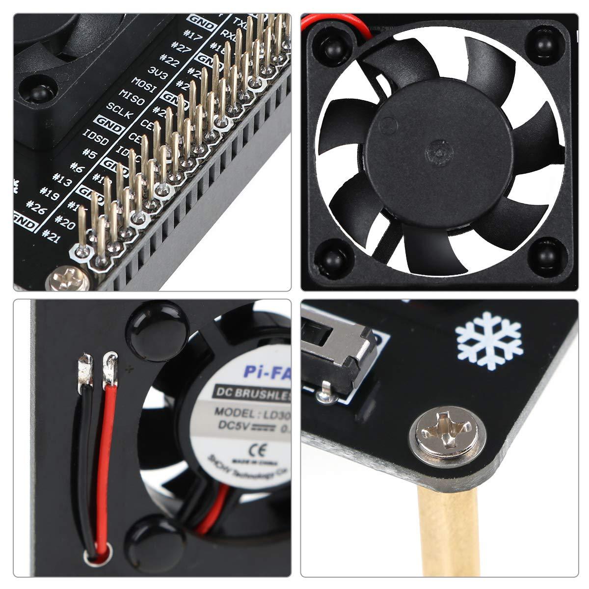 MakerFocus Raspberry Pi 4B GPIO Expansion Board with Fan&LED Compatibl