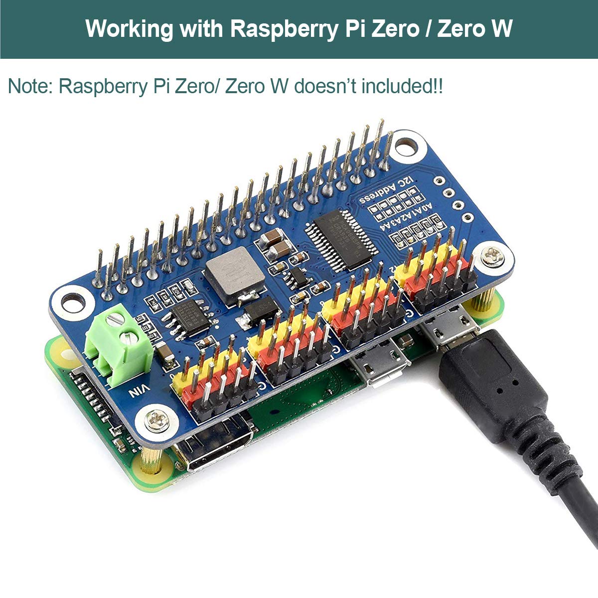 MakerFocus PWM Servo Motor Driver IIC Module 16 Channel for Raspberry