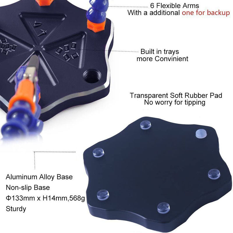 Makerfocus Crazepony Soldering Station Tool with 7pcs Helping Hands Th ...