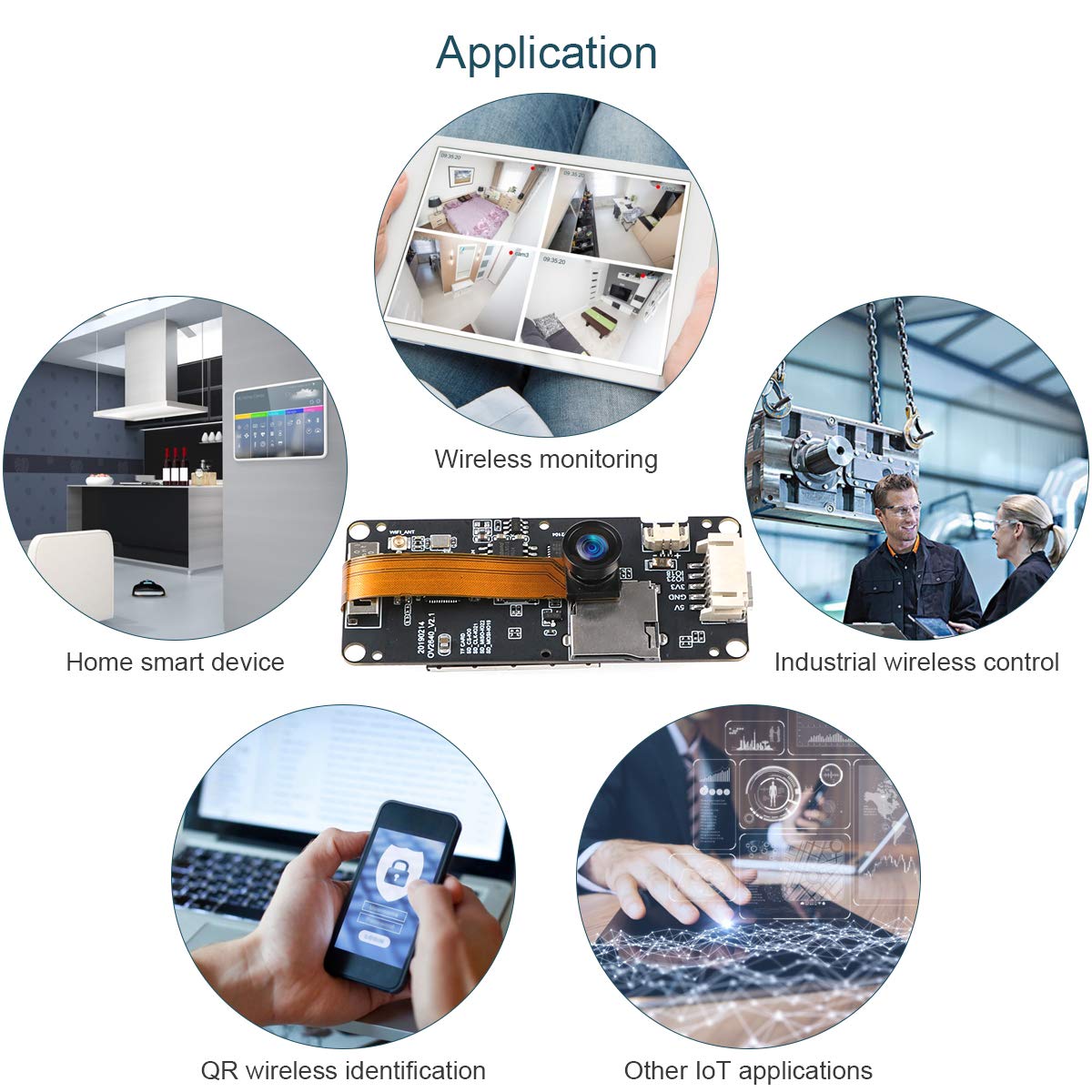 MakerFocus TTGO T-Camera Plus ESP32-DOWDQ6 8MB SPRAM Fish Eye Rear Cam