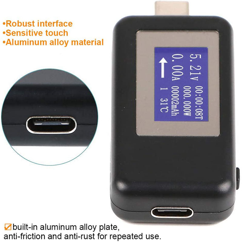 Type-C USB Tester Voltmeter Meter and Current Tester 0-5.1A 4-30V USB ...