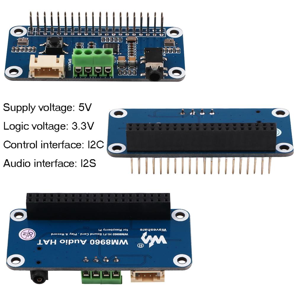 MakerFocus WM8960 I2S Expansion Board Amplifier Module with 2pcs Ardui