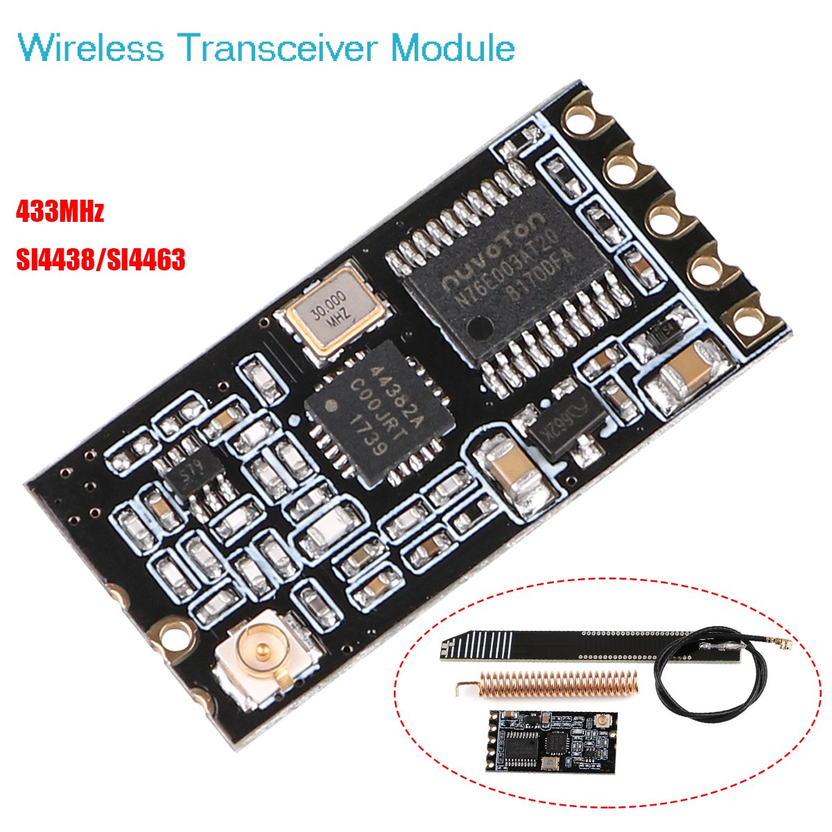 MakerFocus 433Mhz SI4463 Wireless Transceiver Module Serial Port 1200M